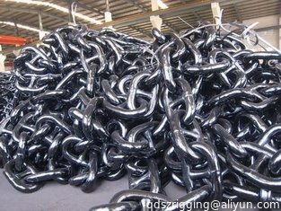 China U2 black tarred stud link anchor chain supplier